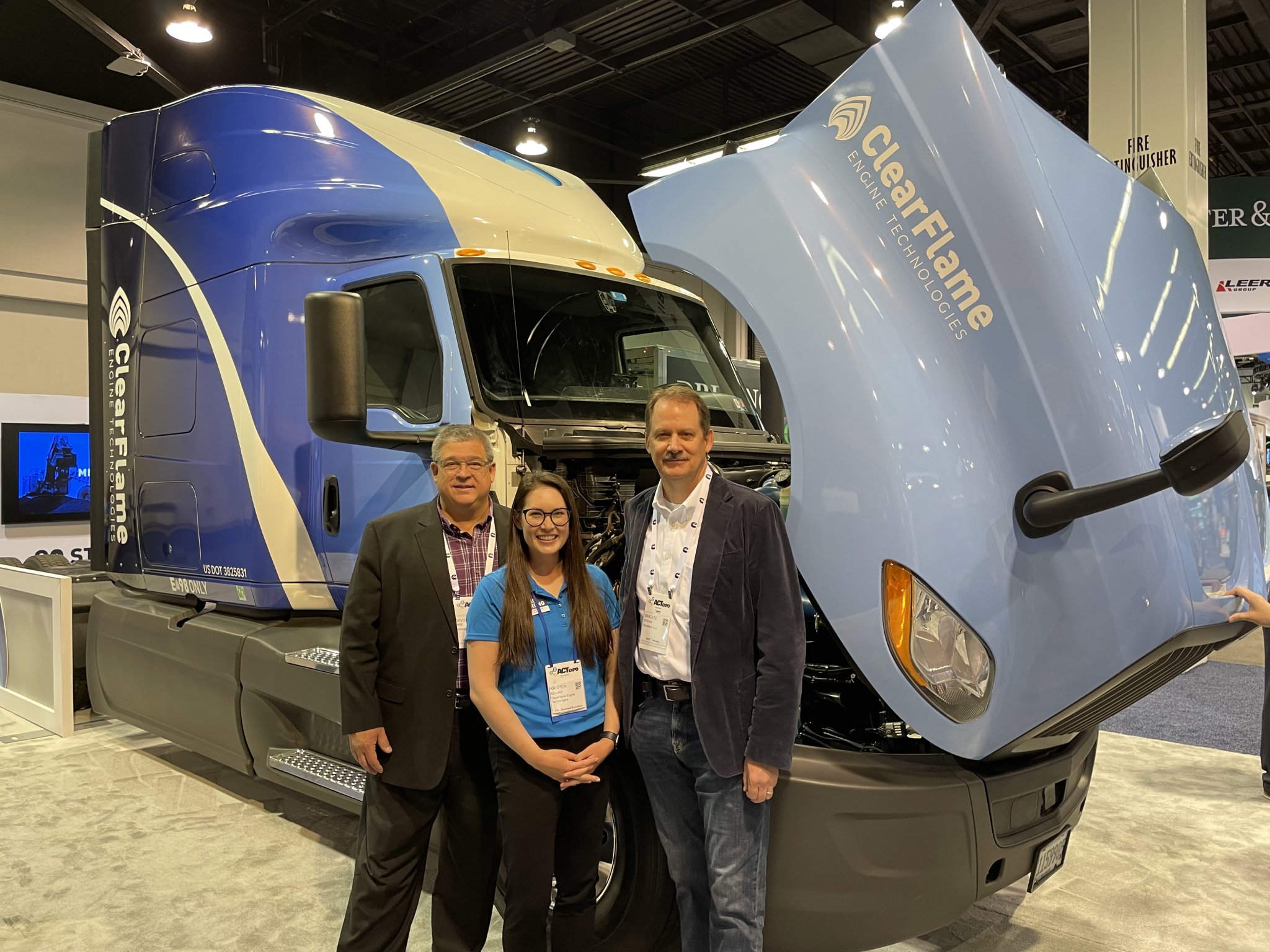 Stanadyne Under the ClearFlame Truck Hood at ACT Expo 2023 - Stanadyne