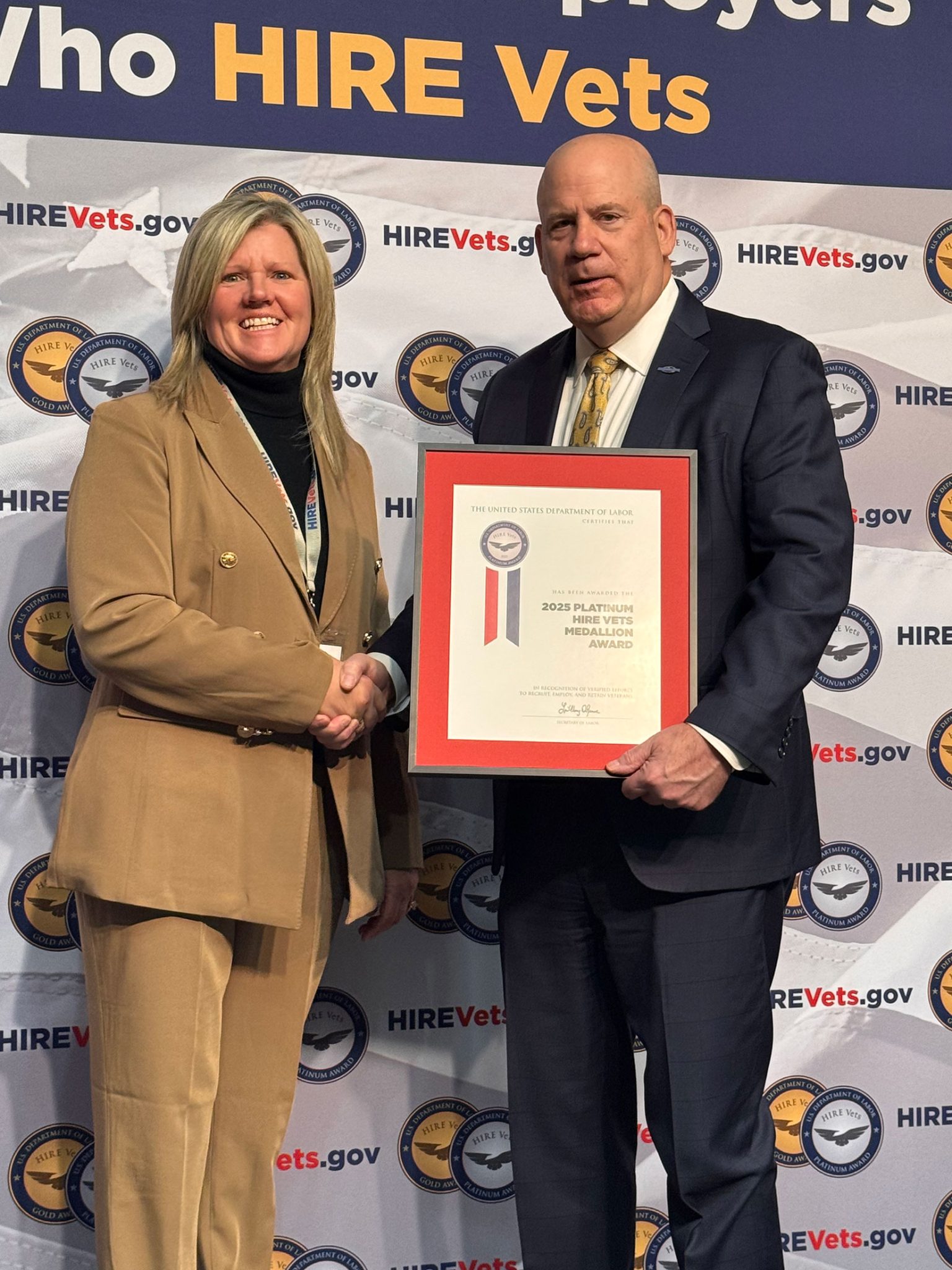 Stanadyne Jacksonville Receives 2025 HIRE Vets Platinum Medallion Award ...